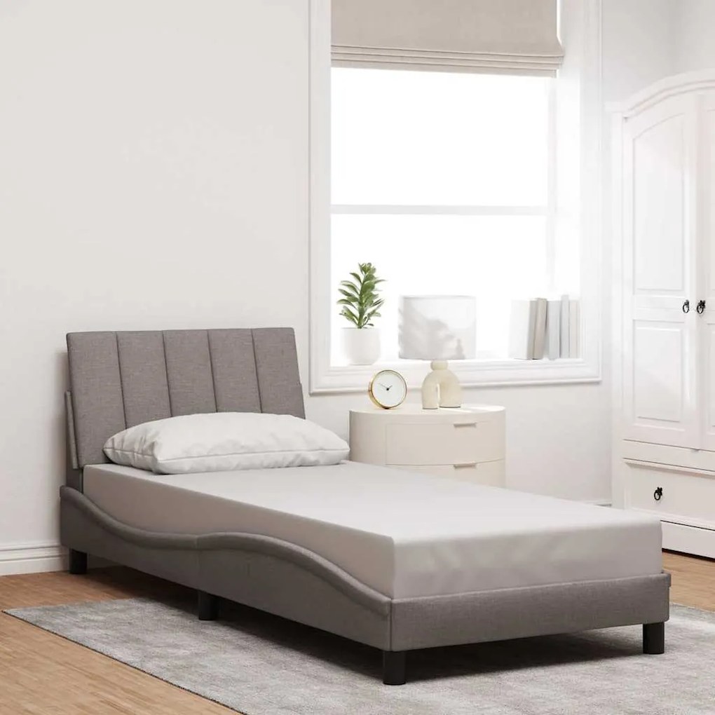 Rám postele bez matrací Hanko taupe 90x200 cm textil 3310367