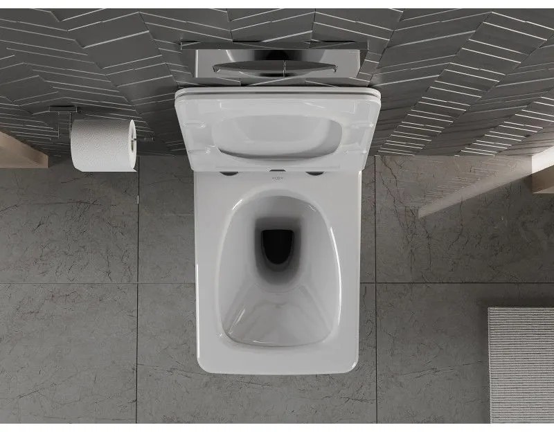 Mexen Vera, závěsné WC Rimless 51 x 36 cm s pomalu padajícím sedátkem z duroplastu, bílá, 30164000
