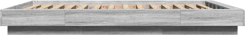Rám postele s LED osvětlením šedý sonoma 120 x 200 cm kompozit 3281110