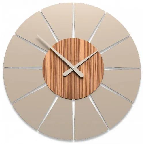 Designové hodiny 10-212 CalleaDesign Extreme M 60cm (více barevných variant) Barva béžová (nejsvětlejší)-11 - RAL1013 Dýha wenge - 89