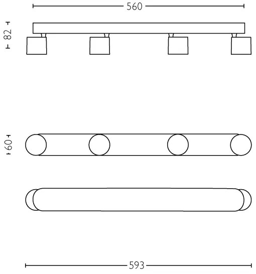 Philips 56244/31/P0 - LED Stmívatelné bodové svítidlo STAR 4xLED/4,5W/230V