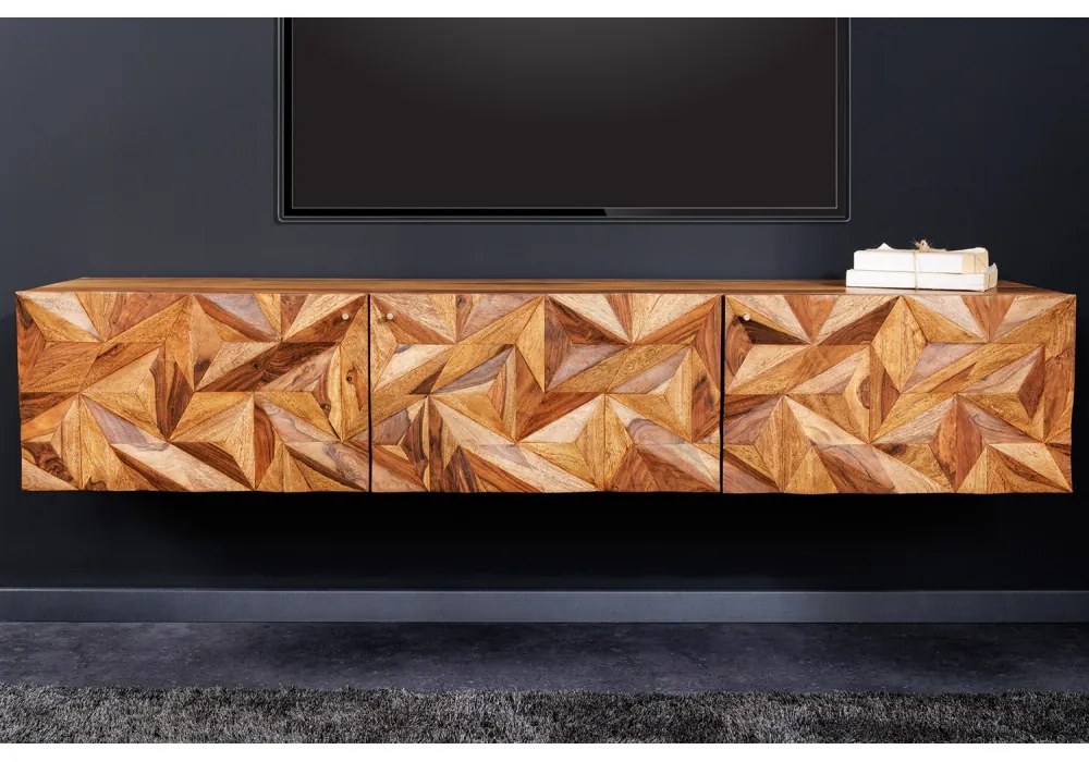 Massive home | Závěsný televizní stolek Alpine 160 cm masiv sheesham
