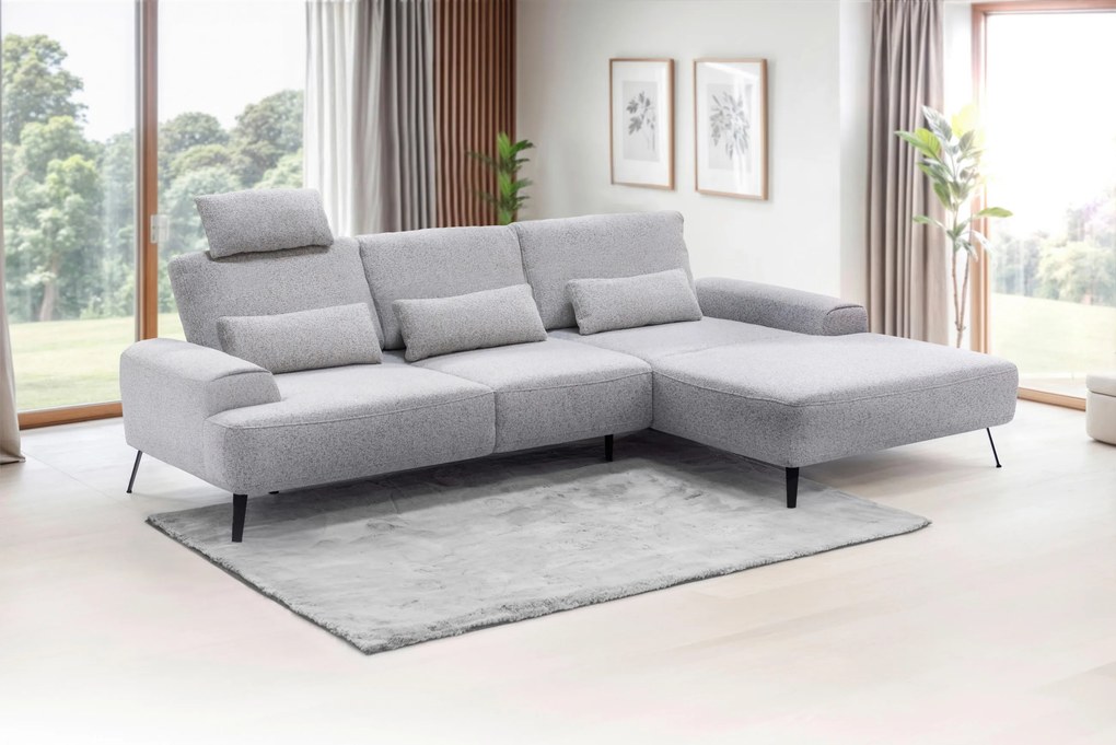 XXXLutz ROHOVÁ SEDAČKA, textil, světle šedá MID.YOU - Sedací soupravy - 000694007702
