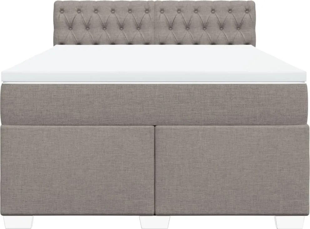 Box spring postel s matrací taupe 140x190 cm textil 3285894