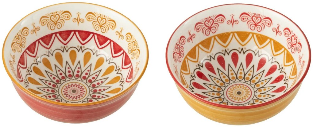 Set 2ks barevná porcelánová miska Bowl Jam - Ø11*5 cm/ 220ml