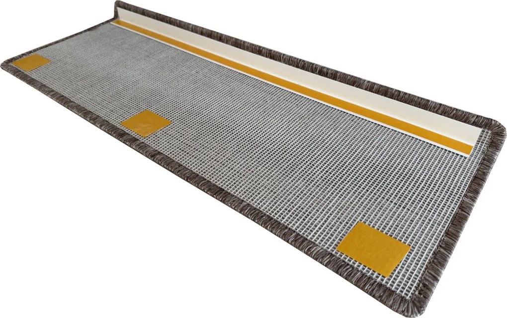 Vopi Nášlapy na schody Apollo Soft hnědý obdélník - 24x65 obdélník (rozměr včetně ohybu)