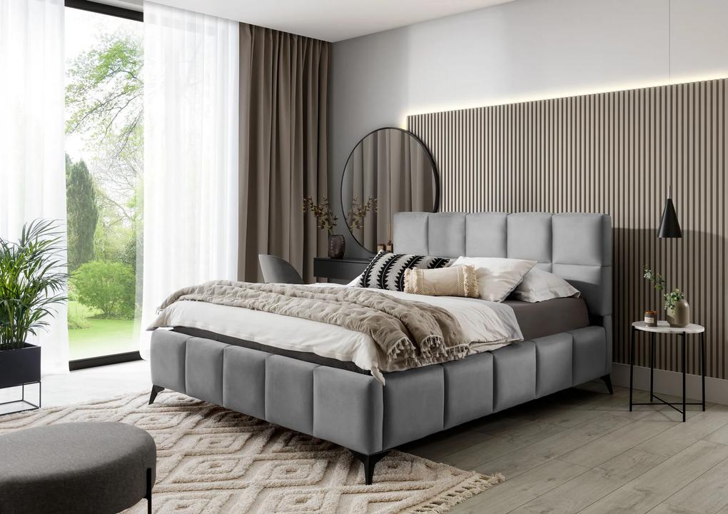 Eltap Čalouněná postel Mist Materiál a barva potahu: Riviera 97 - tmavě šedá, Rozměry (cm): 160x200