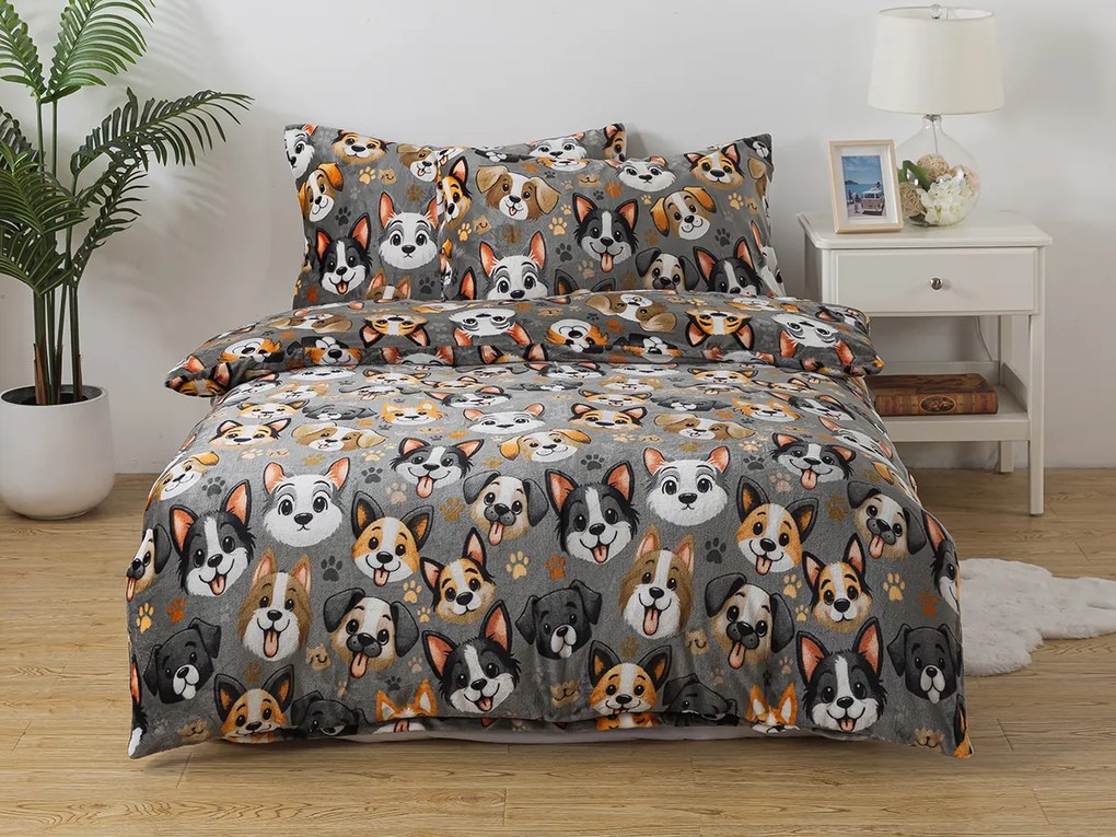 XPOSE® Mikroplyšové povlečení DOGS Exclusive