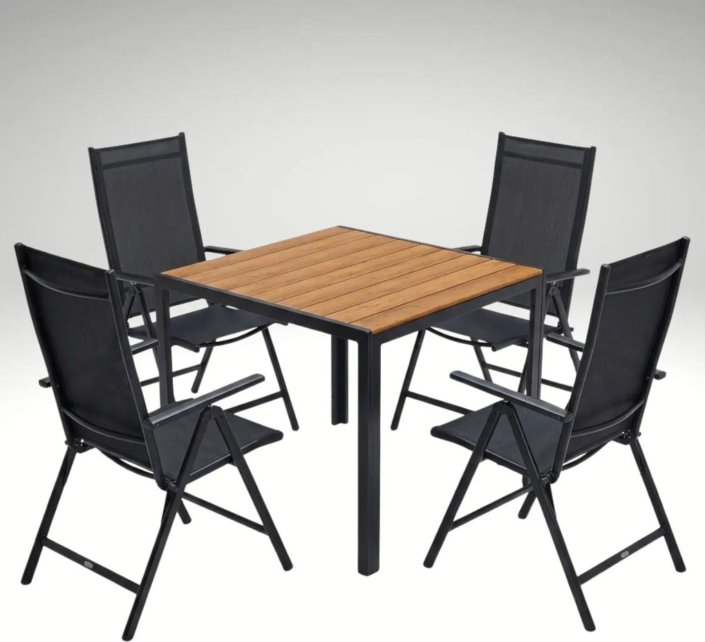 Vikio Zahradní set 90x90 pro 4 osoby přírodní V133P