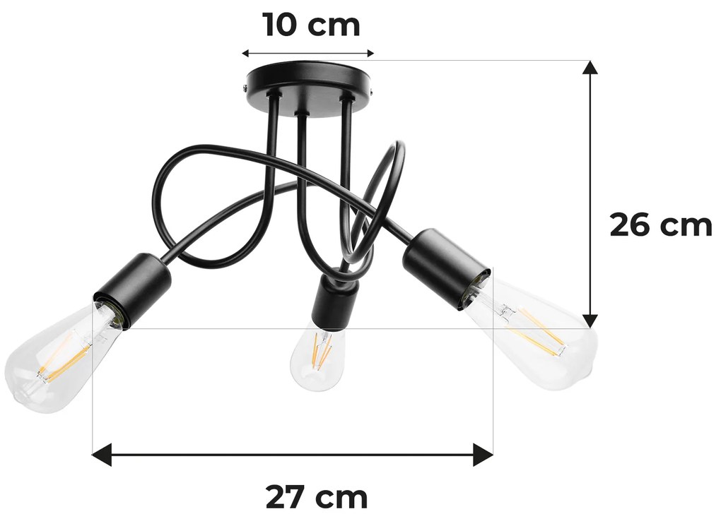 BERGE Stropní závěsné svítidlo LOFT 3xE27