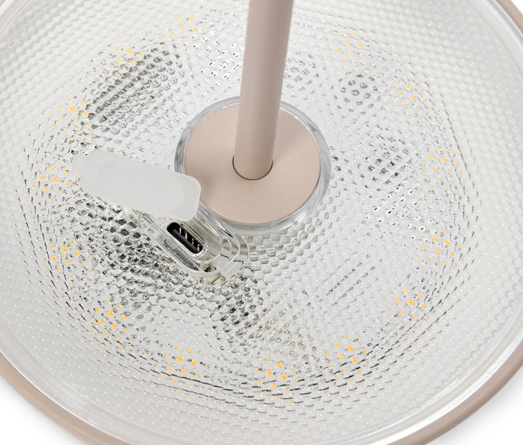 Tchibo - Bateriová stolní lampa s Led, tmavě béžová
