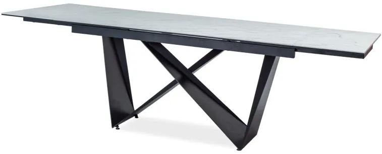 Rozkládací jídelní stůl 160-240 cm Carmon (bílá + černá) (pro 8 a více osob). 1050038