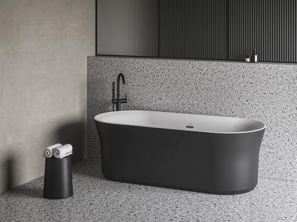 Ravak Ypsilon vana volně stojící 180 x 80 cm odtok černá černá XC00100058