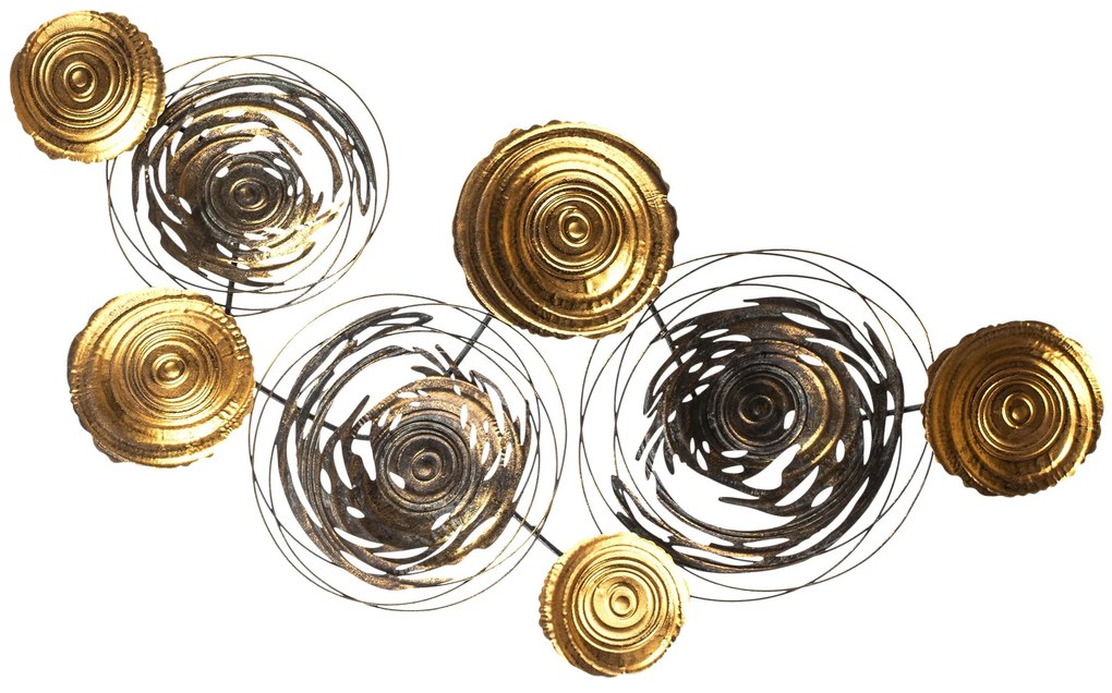 Nástěnná dekorace zlaté kruhy 130695