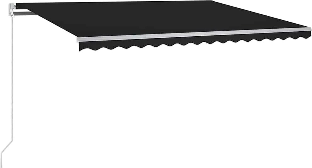 Automatická markýza LED a senzor větru 300 x 250 cm antracitová 3068874