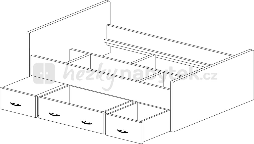 Jednolůžková postel 90 cm Dulce 80262 buk -22