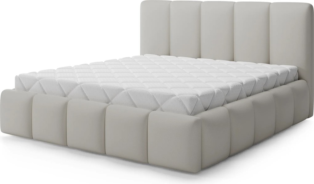 Postel Edvige + Dřevěný rám + plynový výtah + kontejner 160x200