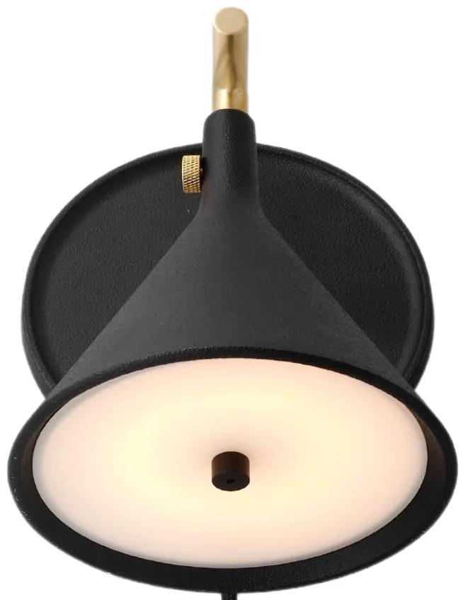 Audo CPH Černé hliníkové nástěnné LED světlo AUDO CAST SCONCE 19,6 cm
