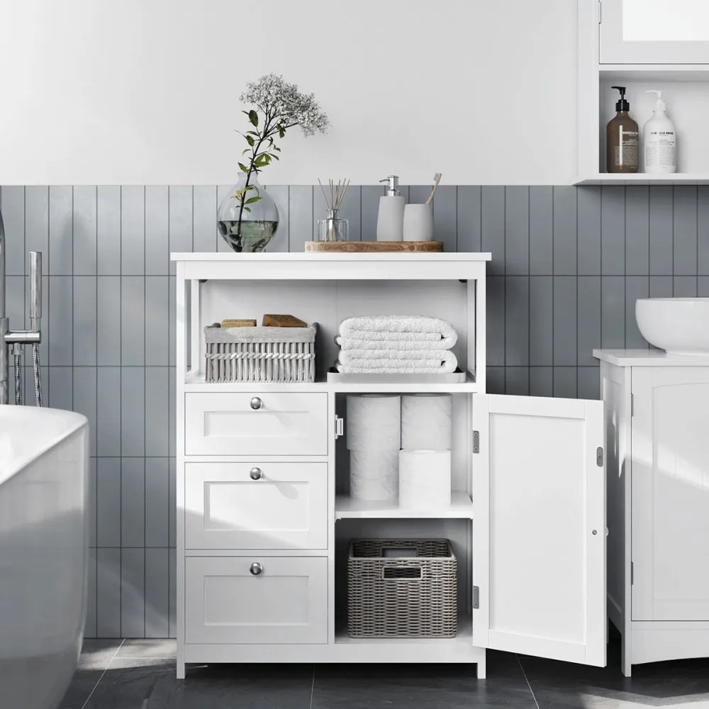 Komoda AUK-E1154 WT, mdf, bílá (60 x 30) cm