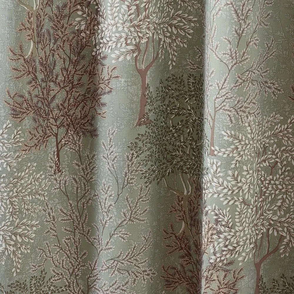 Zelené závěsy v sadě 2 ks 117x137 cm Woodland Trees – Catherine Lansfield