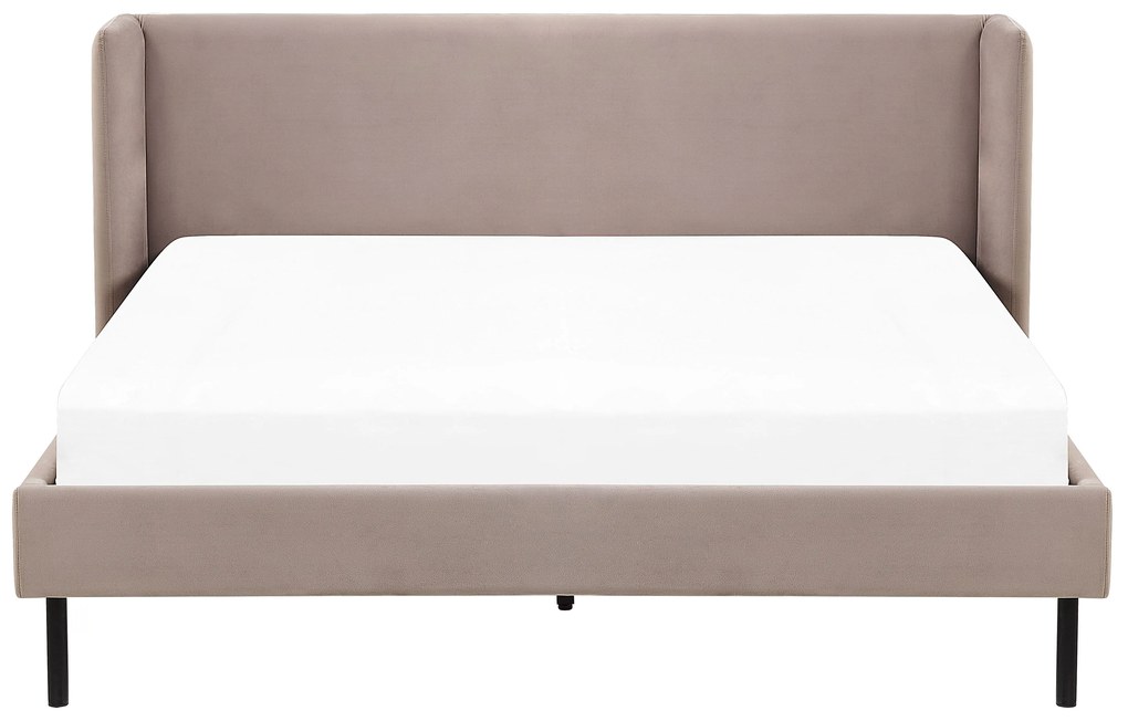 Sametová postel 160 x 200 cm taupe ARETTE Beliani