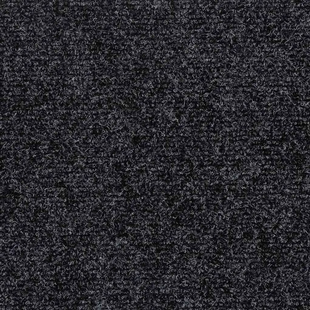 Schodové rohože samolepicí 15 ks 60 x 25 cm tmavě šedé obdélníkové 326913
