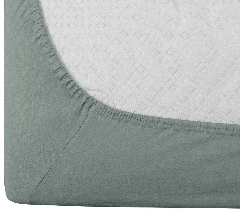 Jersey prostěradlo do dětské postýlky mentolové 70 x 140 cm