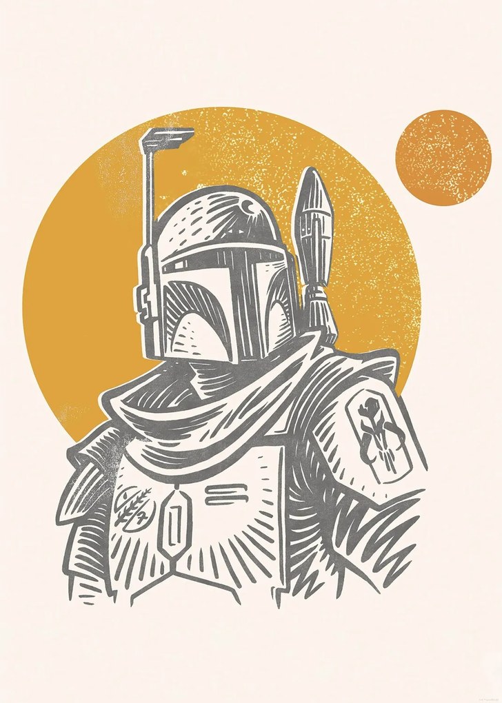 Komar Plakát Star Wars Boba Fett Illustration Iconic 50 x 70 cm