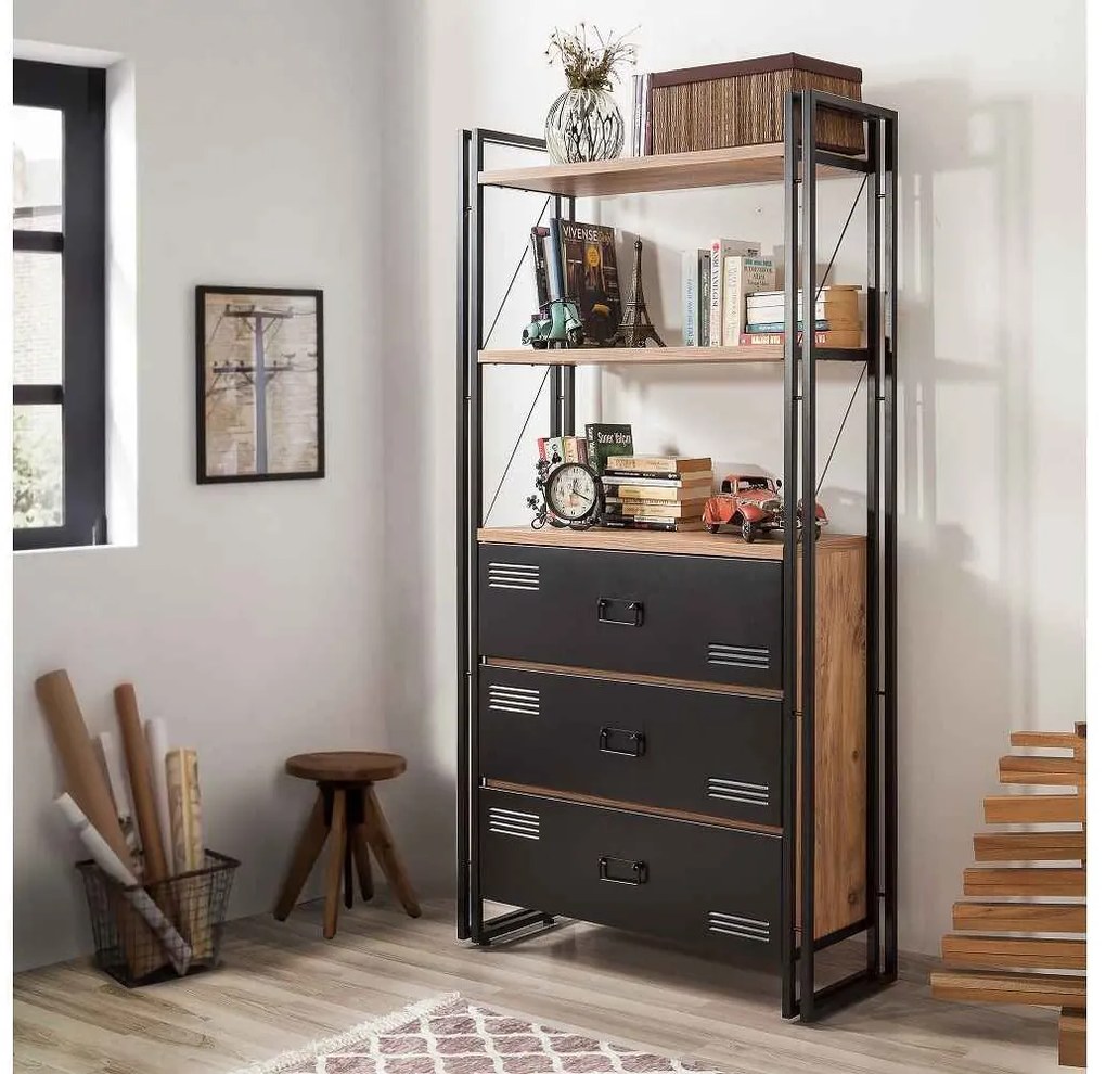 Designový regál Ilaria 180 cm borovice