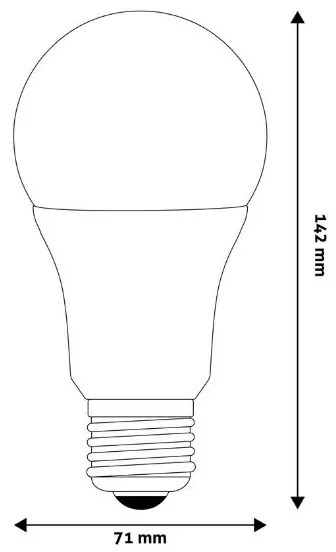 Prémiová LED žárovka E27 16W 1901lm, studená, ekv. 120W, 3 roky