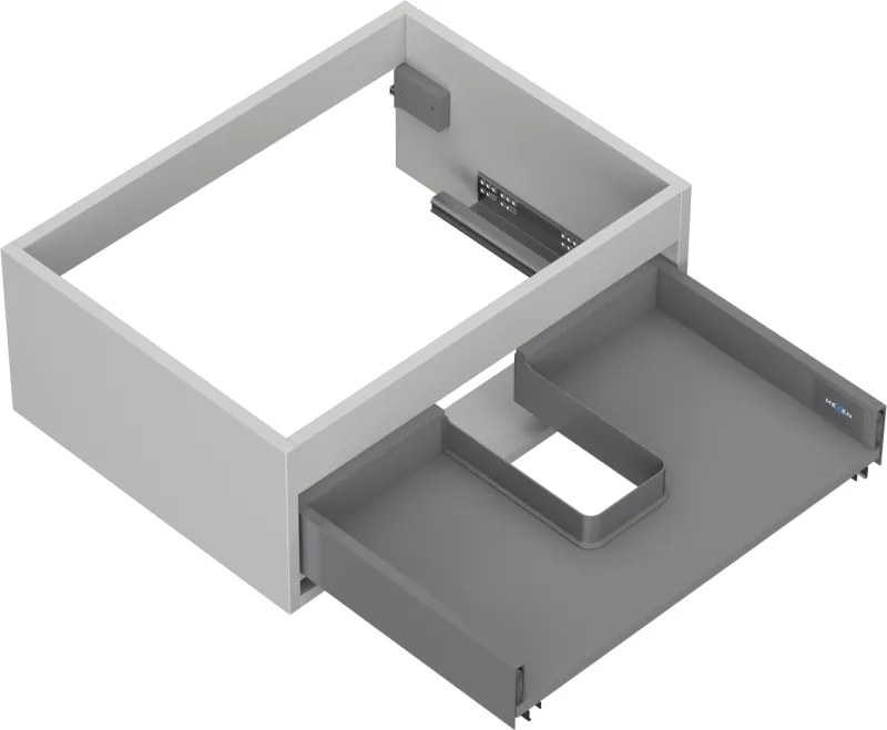 Mexen Box-A, závěsná skříňka 60 cm, 1 zásuvka, šedá matná, 91AX0-0600-235-1-62