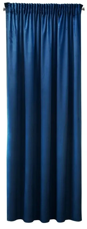 Námořnický modrý závěs na pásce SIBEL 140x270 cm