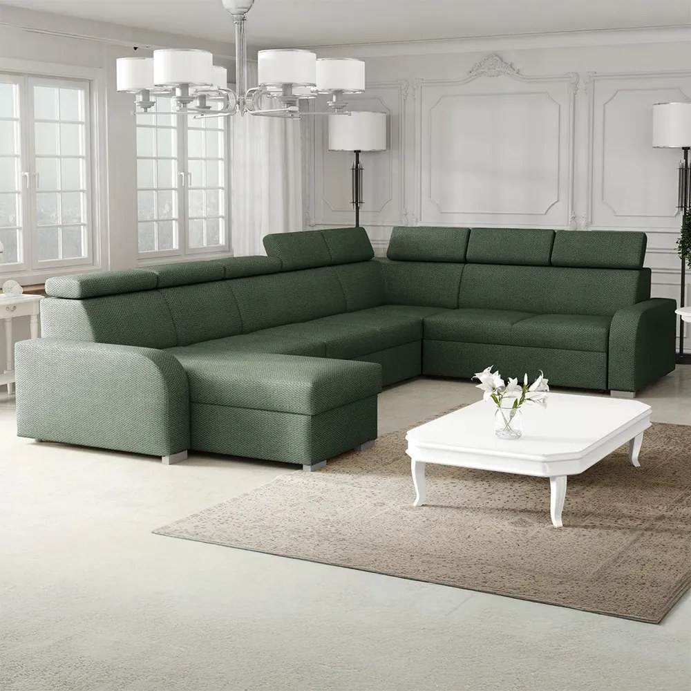 Sedací souprava OSLO U | 170x380x250 | rozkládací + 3x úložný prostor | VÝBĚR TKANIN