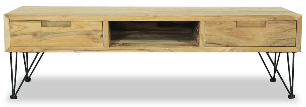 vidaXL Marketos TV stolek 120 x 35 x 35 cm masivní teak