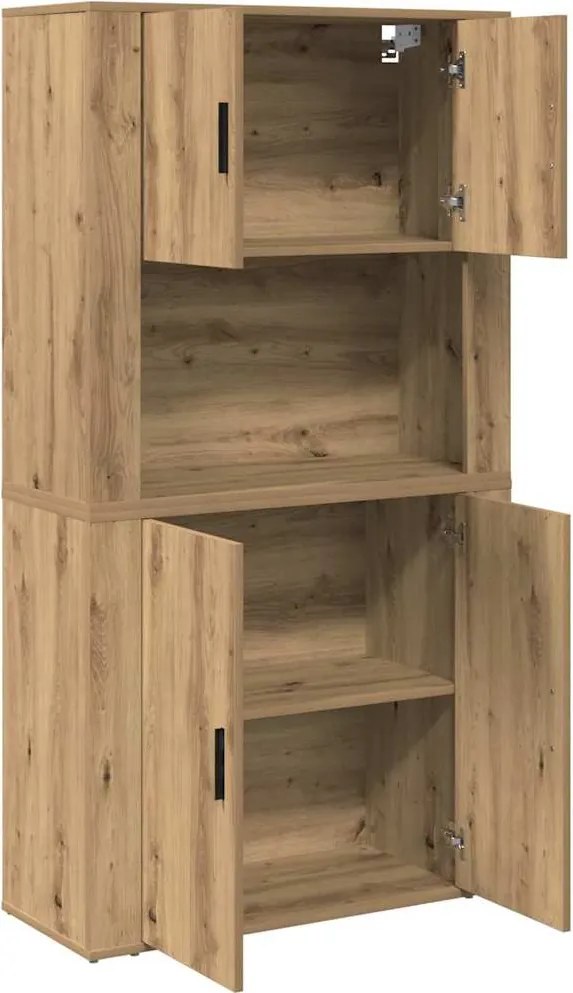 Vysoký bufet Artisanový dub 80 x 33 x 150 cm Kompozitní dřevo 3334337
