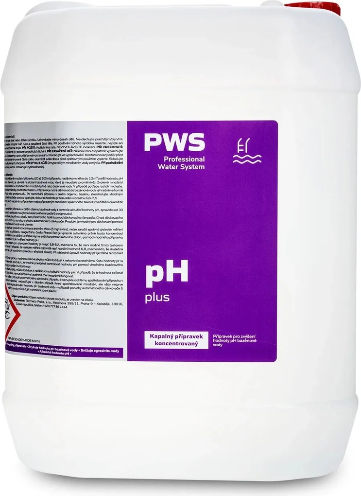 Pws pH plus 10l kapalný bazénová chemie