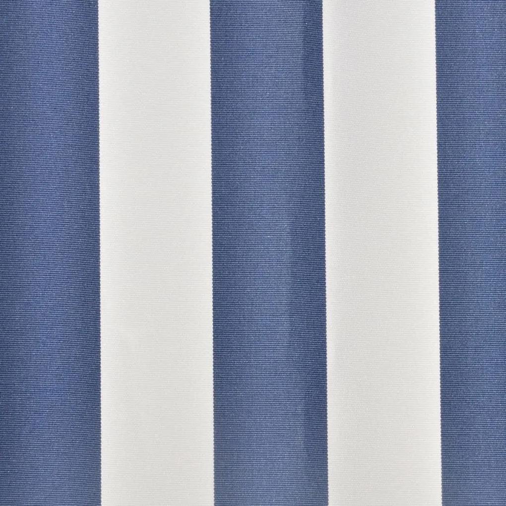 vidaXL Plachta na markýzu modro-bílá 450 x 300 cm plátěná