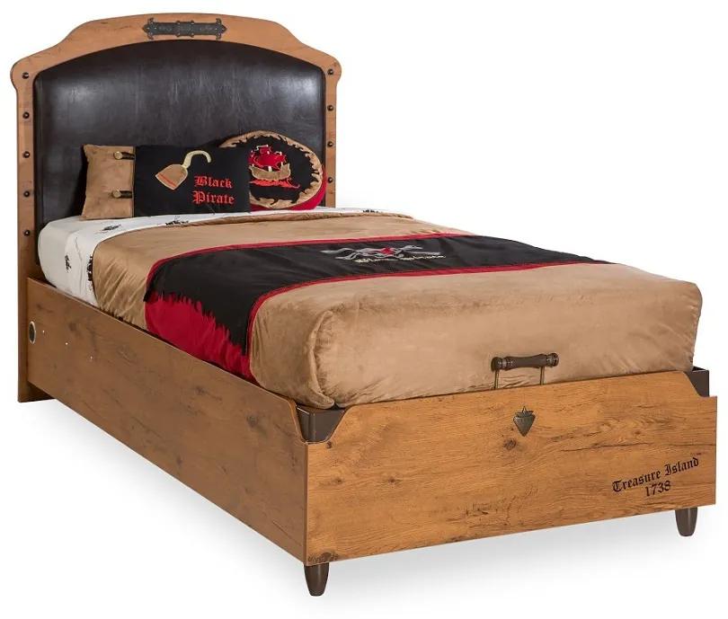 Dětská postel Jack 100x200cm s úložným prostorem - dub lancelot