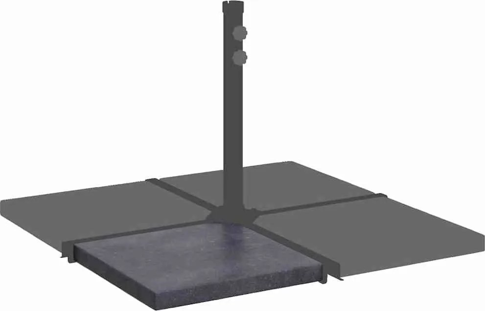 vidaXL Závaží pro slunečník žulové čtvercové 25 kg [45070] Barva: Šedá