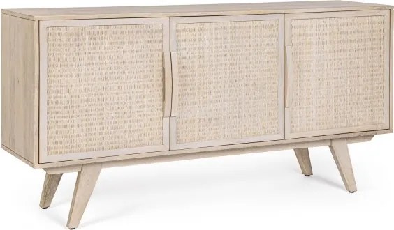 BIZZOTTO Dřevěná komoda SAHANA se 3 dveřmi 155x80 cm 0747053