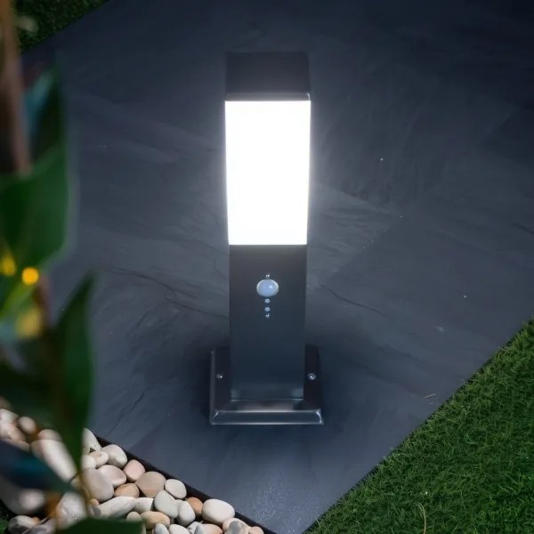 Brilagi - Venkovní lampa se senzorem NOVA 1xE27/15W/230V 40 cm IP44 matný chrom