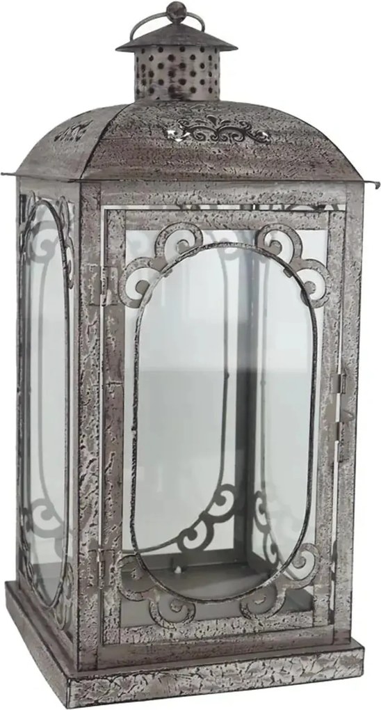 Kovová lucerna Morex K4576/B, 21,5 × 21,5 × 47,5 cm
