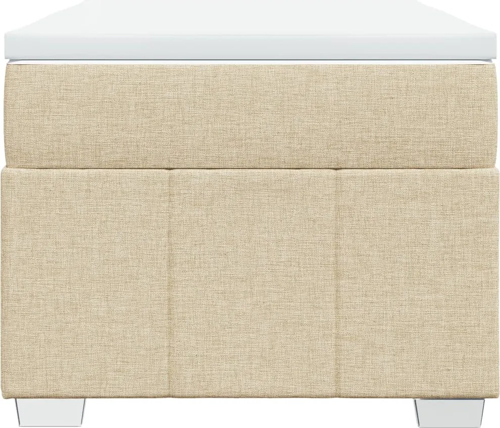 Box spring postel s matrací krémová 80 x 200 cm textil 3285433