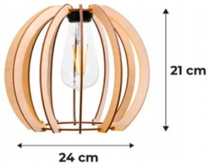 BERGE LED stropní závěsná lampa dřevěný trám 3xE27