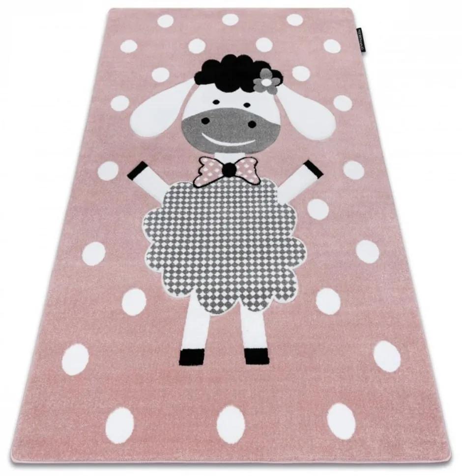 Dětský kusový koberec Ovečka růžový 180x270cm