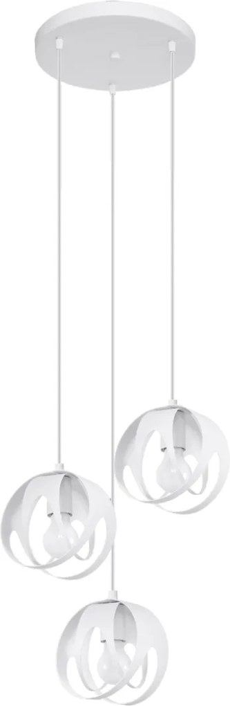 Sollux Lighting Závěsné svítidlo TULOS 3P bílé