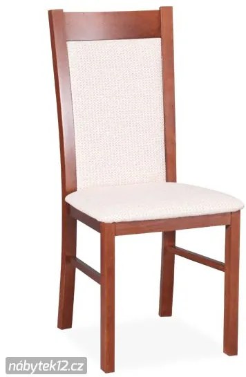 Pohodlná jídelní židle Ilaria, masiv buku, mahagon / merida 01, 43x97x42 cm
