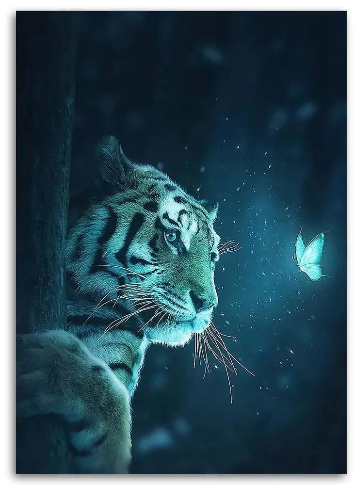 Gario Obraz na plátně Tygr a kouzelná noc - Jose Francese Rozměry: 40 x 60 cm