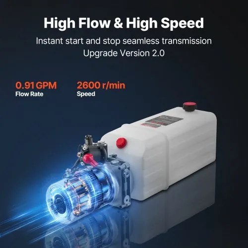 Hydraulický agregát 8 l, Maximální přetlak 22 MPa a průtok 3,4 l/min VEVOR