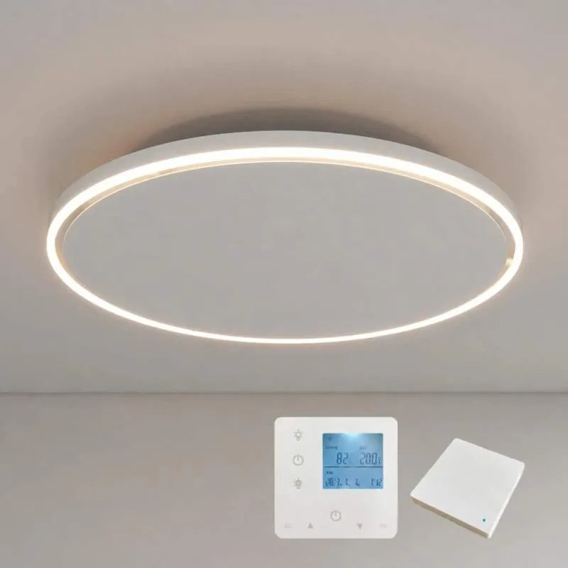 ByeCold | Stropní výkonný infrapanel | LED světlo | 750W | Průměr 60 cm | Dálkový WiFi ovladač | Výhřevnost 13,6m² | 2CGH-600-L